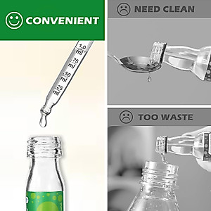 3Pcs for Bubly Drops Glass Dropper Pipettes Compatible with Bubbly Drops Sodastream Flavors for Sodastream Bottle Accessories Suit for Bubly Sodastream Drops Soda Stream Flavors-Green