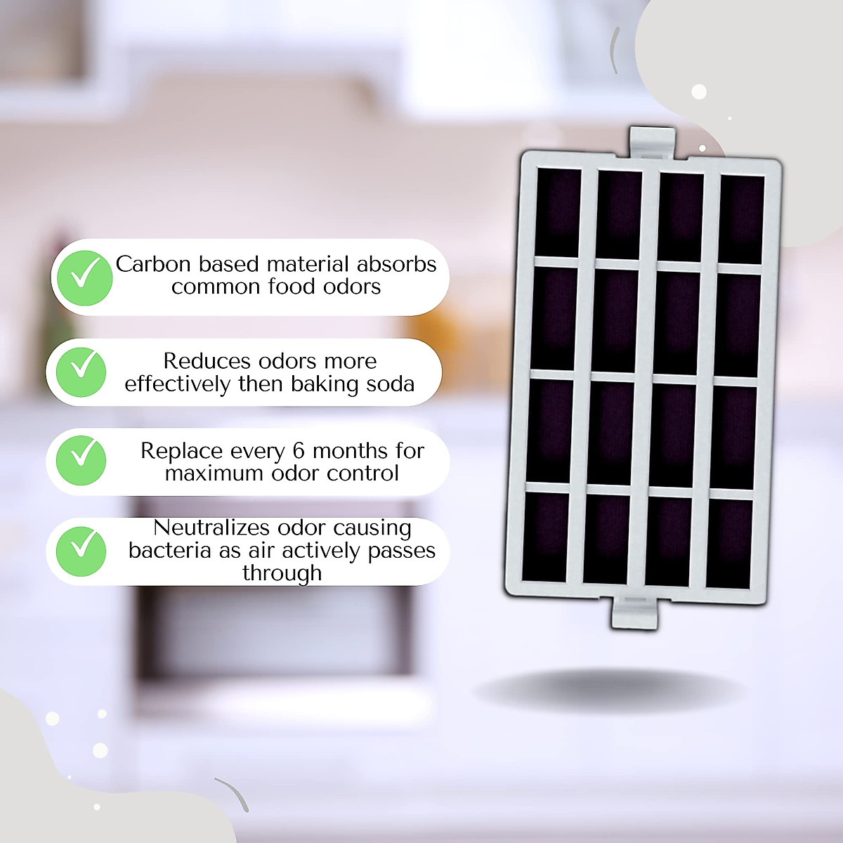 Natural Filters Air Filter, Produce Preserver (6-Pack Bundle) - Refrigerator Replacement Parts