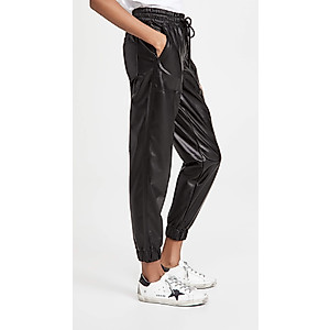 [BLANKNYC] Womens Vegan Leather, Comfortable & Casual Pants, Black Widow, 26