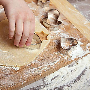 Christmas Cookie Cutters, 10 Pcs 2 Inches Stainless Steel for Xmas/Holiday/Party Supplies/Gifts-Snowflake, Bell, Christmas Tree, Star, Moon, Angle, Heart & More Cookie Cutters Christmas Shapes