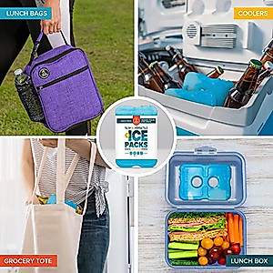 Healthy Packers Ice Packs for Coolers - Freezer Packs - Original Cool Pack | Cooler Accessories for the Beach, Camping and Fishing | Slim & Long-Lasting Reusable Ice Pack for Lunch Box (Set of 4)