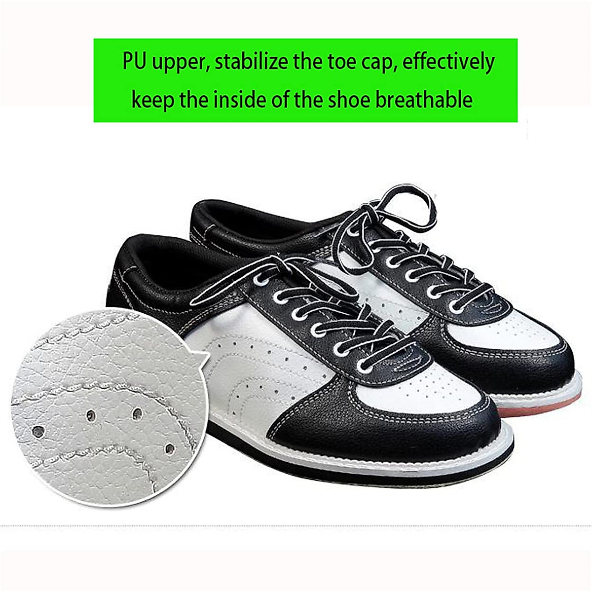 DAMANDO Ladies Bowling Shoes, Bowling Trainers with Sliding Soles Casual Lawn Bowls Shoes for Women,White,8