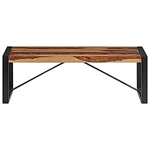 QJBSAVVA Coffee Table 47.2"x23.6"x15.7" Solid Sheesham Wood,Entrance Table Tray Tables Center Table Low Table Suitable for Meeting Rooms, Reception Rooms, Offices