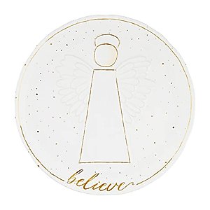 Mud Pie Angel Platter, Gold, 12.5" Dia