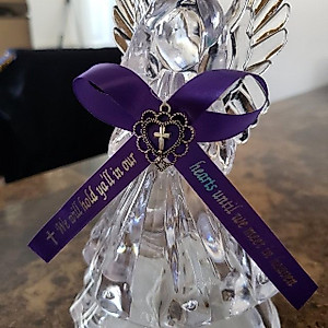 25 Personalized Ribbons Assesmbled Bows Custom Bridal Shower Favor Party Favors Wedding Bridesmaid Memorial Ribbons Funeral Baby Invitations Mis XV años Quinceanera (Royal Blue)