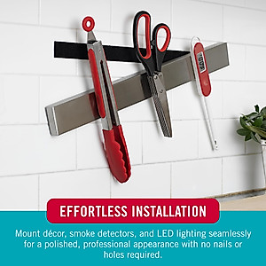 VELCRO Brand Industrial Fasteners Low Profile Thin Design | Professional Grade Heavy Duty Strength Holds up to 10 lbs on Smooth Surfaces | Indoor Outdoor Use, 10ft x 1in, White