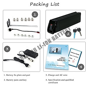 FREEDOH E-Bike Battery 48V Lithium Ion Ebike Battery Pack 8Ah 10Ah 13Ah 15Ah 17.5Ah 20Ah Replacement Li-ion Battery for 250-1000W Motors with Charger,48v,10Ah