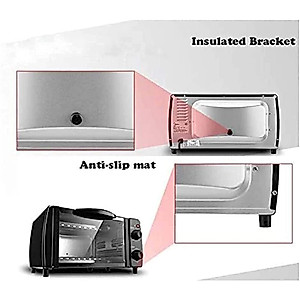 Tabletop Electric Oven 10L Mini Electric Oven Multifunctional Baking Oven Pizza Cake Roast Steak Chicken Cake Bread Tart Maker for Household