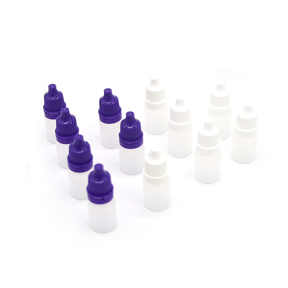 Snadulor 5ml Dropper Bottles 60 PCS Plastic Squeezable Eye Liquid Dropper Container(Random Color)