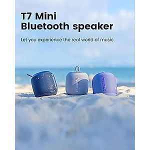 Tronsmart T7 Mini Compact Portable Bluetooth Speaker with Lights, Stereo Sound, Bluetooth 5.3, 18H Playtime, Stereo Pairing, Voice Assistant, IPX7 Waterproof Shower Speaker & Outdoor Speakers(Violet)