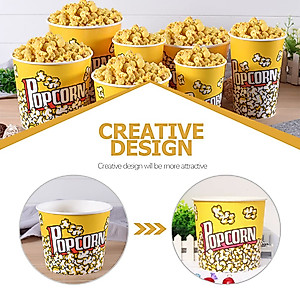 NOLITOY Popcorn Box 10pcs Popcorn Bucket Cardboard Child Pp Food Popcorn Holders
