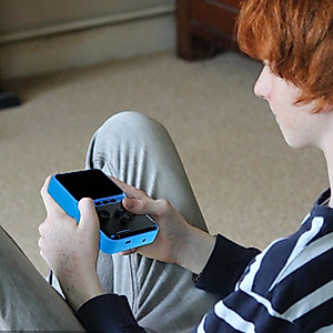 Handheld Portable Game Console with 500 Classic FC Games, Video Game Console Mini Game Player,1000Mah Rechargeable Battery Small and Light Handheld Game Machine (Blue)