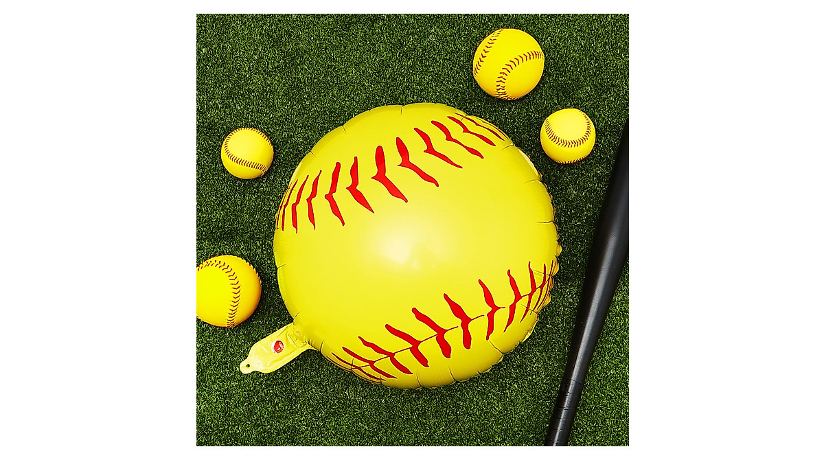 Softball Foil Balloons - Perfect for Sports Themed Parties & Celebrations