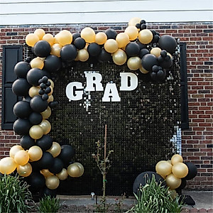 Shimmer Wall Panel Sequin Wall Backdrop Halloween Backdrop Black Backdrop 24-Packs Glitter Bling Background for Bachelorette Parties Advertising Signs