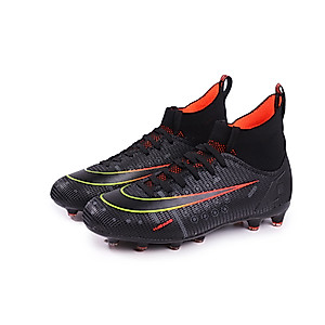 Jugafu Outdoor Soccer Cleats Mens Boys Football Cleats Shoes