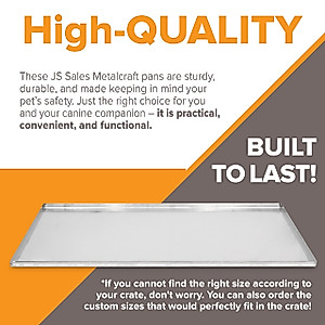 Pinnacle Systems (Stainless Steel, 28.75" L X 18" W X 1") Frisco Metal Replacement Crate Tray for Heavy Duty Single and Double Door Dog Crate Chew Proof Crack Proof Multipurpose Tray