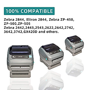 4 Rolls 450 Labels 4x6 Direct Thermal Shipping Labels Compatible with Zebra 2844 Zp-450 Zp-500 Zp-505, LabelChoice 1" Core Permanent Adhesive Sticker Labels for Rollo, MUNBYN Printer