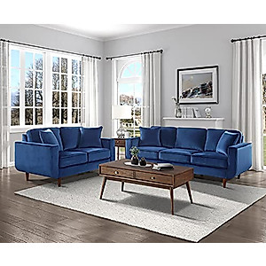Lexicon Mapleton Living Room Loveseat, Navy Blue