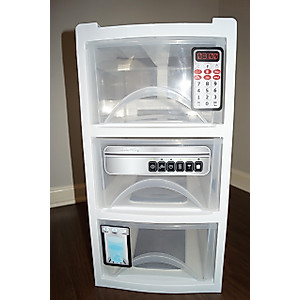 Play Kitchen Refrigerator Vinyl Decal, Fridge Door Ice and Water Dispenser PVC Sticker, Matte Finish 5mil 4"x6.5" Cooking Toy Freezer