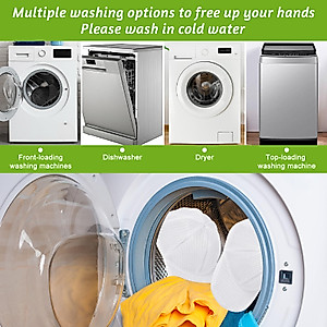 Hat Washer Cage Hat Cleaner, Hat Washer for baseball caps for Washing Machine or Dishwasher, Ball Cap Washer Frame for Flat & Curved Hats.2-Pack White