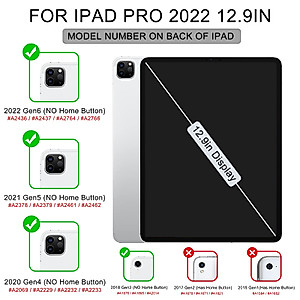 Soke for iPad Pro 12.9 Screen Protector [2 Pack](12.9 Inch, 2022 6th Generation & 2021 5th Gen & 2020 4th Gen &2018 3rd Gen) Tempered Glass Film Anti- Scratch for Apple iPad Pro 12.9"
