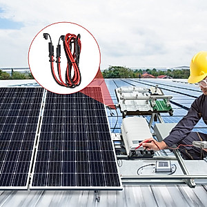 10Gauge SAE Extension Cable 10AWG - 6FT SAE to SAE Cable Battery Charger Extension Cord Heavy Duty 10AWG Quick Disconnect SAE 2Pin Connector Solar Panel Power Connect Plug Harness with Waterproof Cap