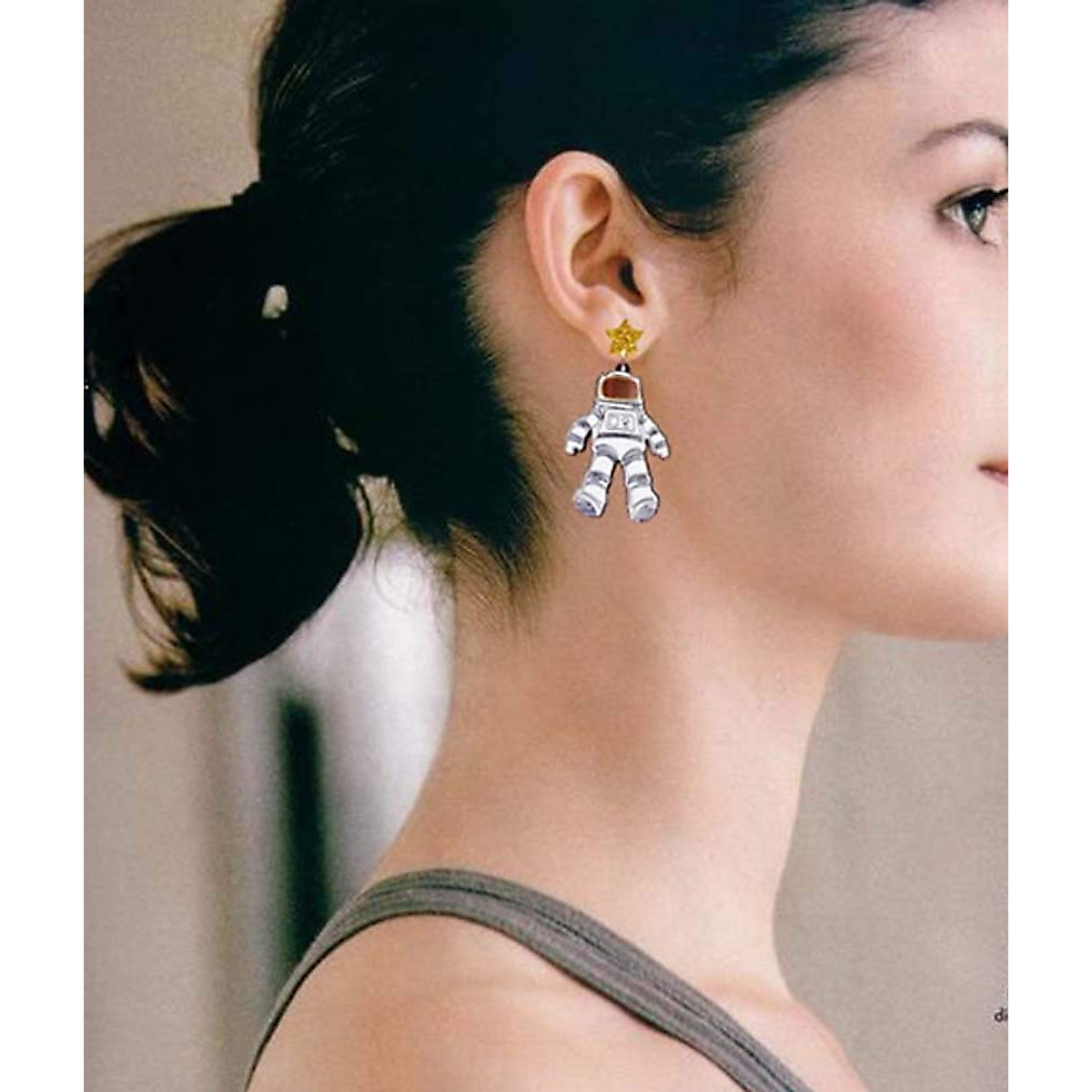 CutieJewelry Womens Teens Teenagers Astronaut Astro Cartoon Novelty Science Space Star Space Dangle Earrings (Astronaut)