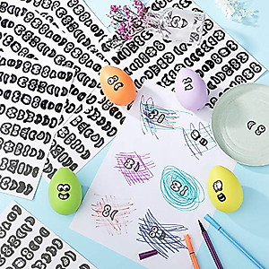 960 Pieces Halloween Stickers Eyes Mouth Stickers Cartoon Stickers Labels for Art Craft DIY Scrapbook()