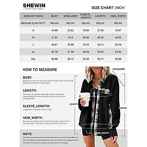 SHEWIN Womens Waffle Knit Plaid Shacket Button Down Shirts Jacket Boyfriend Shirts Long Sleeve Tops Fall Clothes for Women 2023 Apricot S