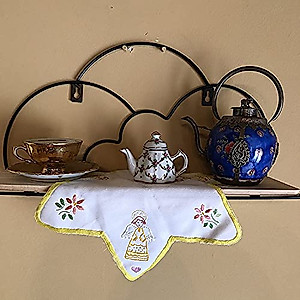 Angel's Peel Lounge Metal Wooden Hanging Floating Shelf Wall Decor for Home Decoration, Bedroom, Kids Room, Office- Rack Storage for Books, Plants, Toys and Deceptive Items(16" x 9" x 4")