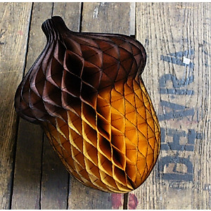 3-Pack 14 Inch Honeycomb Tissue Acorn Decoration