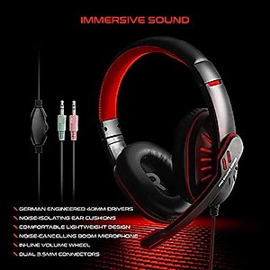 HyperGear 4-in-1 Gaming Kit RGB Backlit Gaming Keyboard, 4 Level DPI Switch Mouse, Stereo Gaming Headphones with Mic, Mousepad for PC in Game & Online Chat