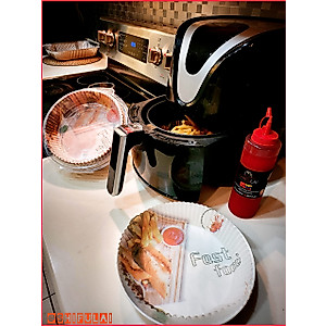 SHIFULAI Air Fryer Liners Disposable – 50 Pcs Parchment Paper for Baking, Keeps Oven, Microwave Clean – Non-stick Food Grade Air fryer Liners 6.3” Inch Round Baking Paper - Papel Para Air Fryer