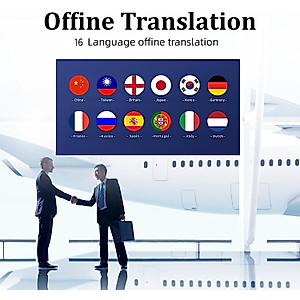 Instant Lanquage Translator Device，Electronic Foreign Language Translators，Two-Way Smart Voice and Photo Pocket Translator Real Time, 138 Languages Supported, Standy 180H, Portable Offline Translatio