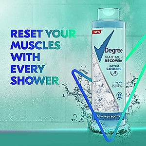 Degree Body Wash and Soak Post-Workout Recovery Skincare Routine ICY Mint + Epsom Salt + Electrolytes Bath and Body Product 22 oz 4 Count