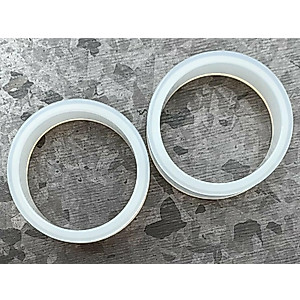 Lobal Domination PAIR of Clear Soft Silicone Ear Tunnels Plugs - up to size 50mm! (1&3/4" (44mm))