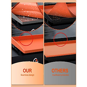 BANGIE Griddle Cover Mat for Blackstone 36 Inch Griddle Accessories - Full Wrap-Around Protection Silicone Mat for Griddle - Food Grade Silicone Grill Mat - ORANGE
