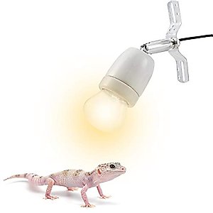 eecoo 300W Reptile Lamp Socket, 360° Rating Heat Light Holder Kit, Habitat Basking Lamp Base Stand with Switch, E27 Socket for Lizard Turtle Snake Aquarium (no Bulb Included)