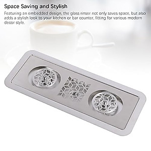 Glass Cup Washer Rinser, High Pressure Steel Glass Washer for Home Kitchen with Multi Angle, Stainless Steel Pitcher