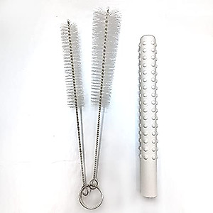 Loomaka Drying Rod Stick Absorbent Stick Diatomite Water-Absorption Stick【Quick Drying/Reusable/Preventing Moisture and Mold】Maintenance 2-Piece kit, White