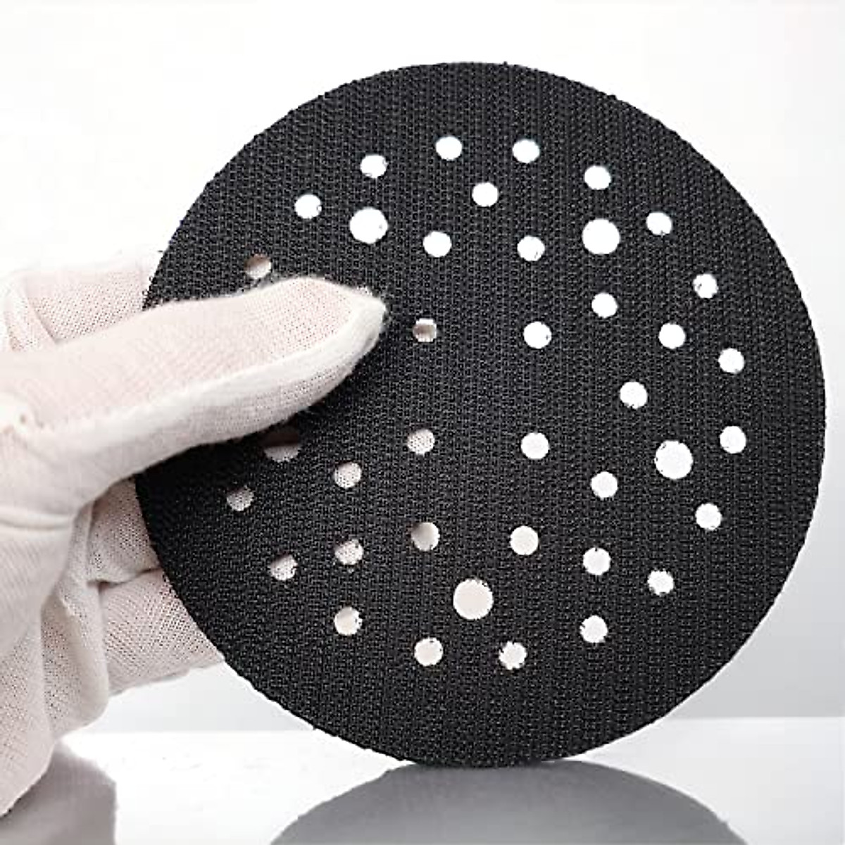 5 inch 44 Holes Premium Hook and Loop Pad Saver for Random Orbital Sanders Pads notably extends The Backing pad´s Lifetime,Multi Hole Pad Protector-20444,20353,20290