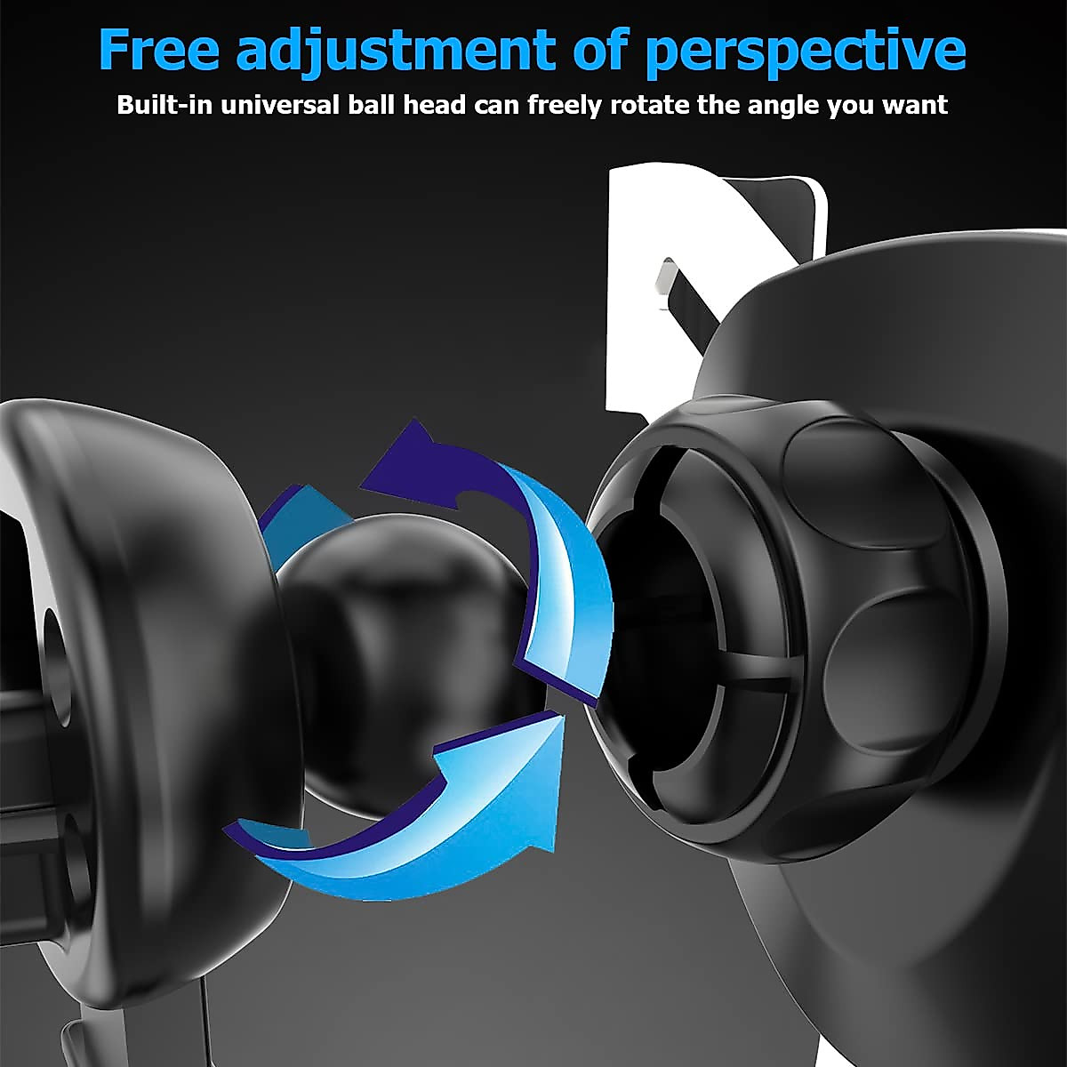 AUCELI Car Phone Holder Mount, Air Vent Hands Free Clip Cradle Universal for Cellphone, Gravity Auto Lock and Thick Case Friendly, Compatible with iPhone 14 13 Pro Max S20 All Smartphones (Silver)