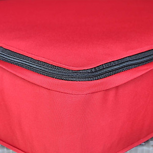 MCombo Outdoor Patio Black Wicker Furniture Sectional Set Resin Rattan Chair Conversation Sofas with Cushion Covers 6085-1008 (Red)