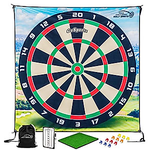 GoSports Chip N' Stick Golf Games with Chip N' Stick Golf Balls - Giant Size Targets with Chipping Mat - Choose Classic or Darts