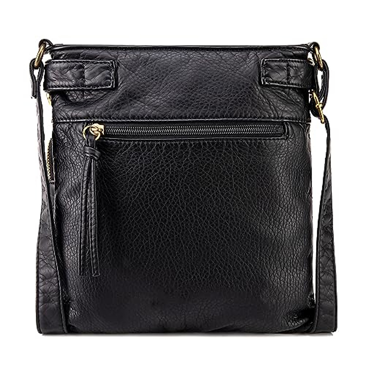 Montana West Crossbody Bag for Women Soft Leather Multi Pocket Shoulder Bags Vintage Women's Purses and Handbags MWC-046BK