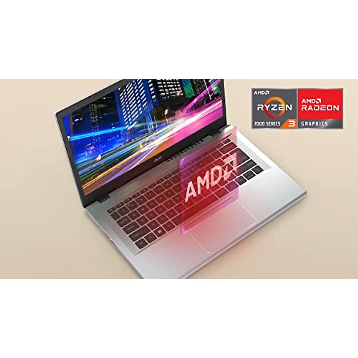 Acer Aspire 3 A315-24P-R7VH Slim Laptop | 15.6" Full HD IPS Display | AMD Ryzen 3 7320U Quad-Core Processor | AMD Radeon Graphics | 8GB LPDDR5 | 128GB NVMe SSD | Wi-Fi 6 | Windows 11 Home in S Mode