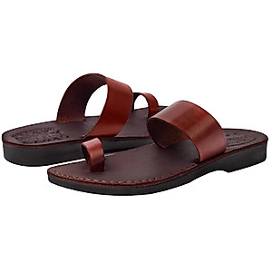 Holy Land Market Unisex Adults/Children Genuine Leather Biblical Sandals/Flip Flops/Slides/Slippers (Jesus) Suede IV