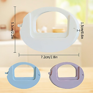 Snack bread sealing clip, 2025 new food sealing safety clip adjustable bag sealing clip, bread bag bag sealing clip plastic bag kitchen food sealing clip (Purple and white)