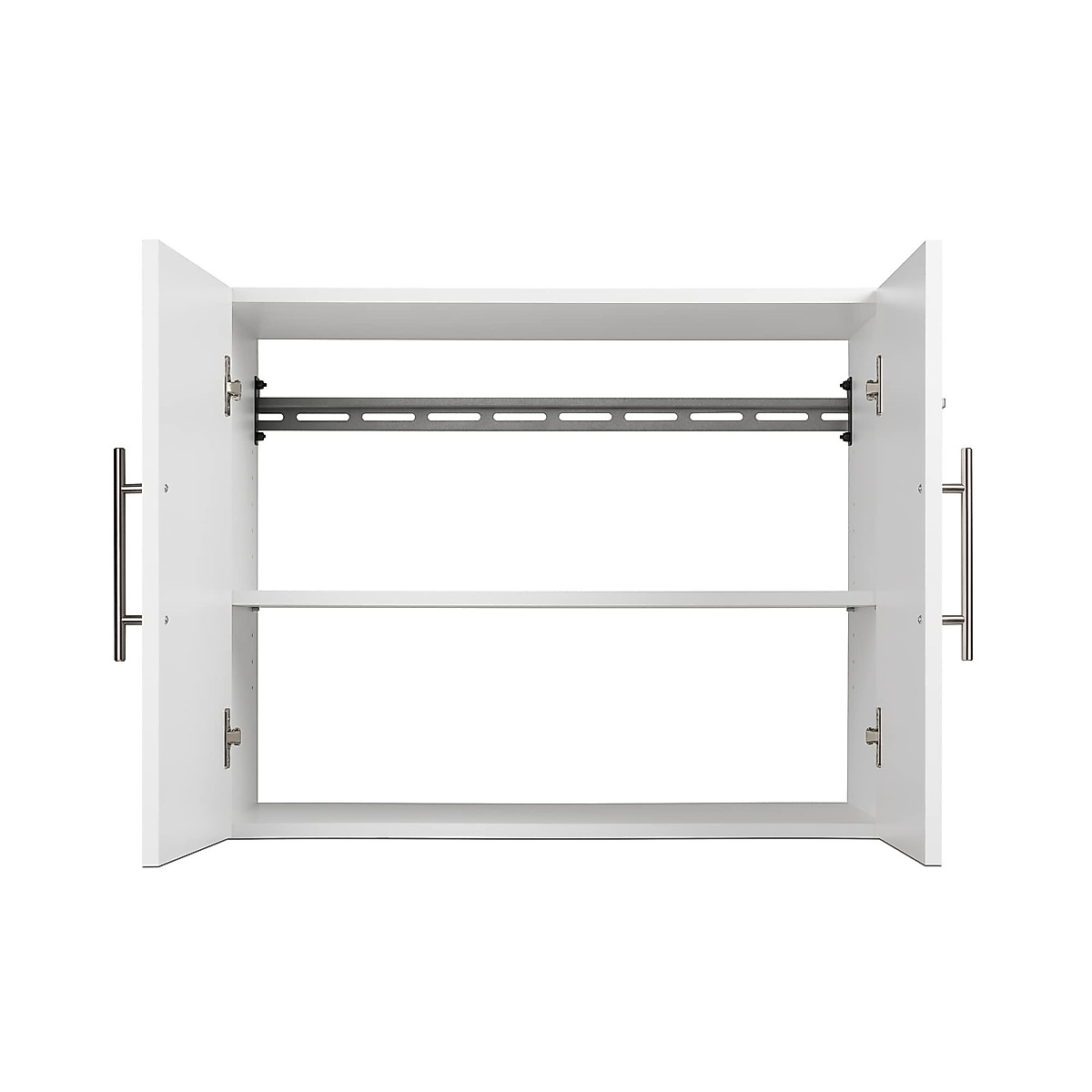 Prepac HangUps 30" Upper Garage Cabinet, Bathroom Cabinet Wall Mount, Laundry Cabinet, Kitchen Wall Cabinet, Ideal for Garage, Kitchen and Laundry Organization 30" W x 24" H x 16" D, White