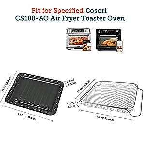 COSORI Fryer Basket and Oven Tray Sets, Non-stick coating, Carbon-Steel